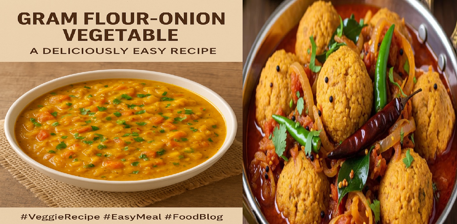 Gram Flour-Onion Curry Recipe: A Quick & Tasty Twist for Lunch or ...