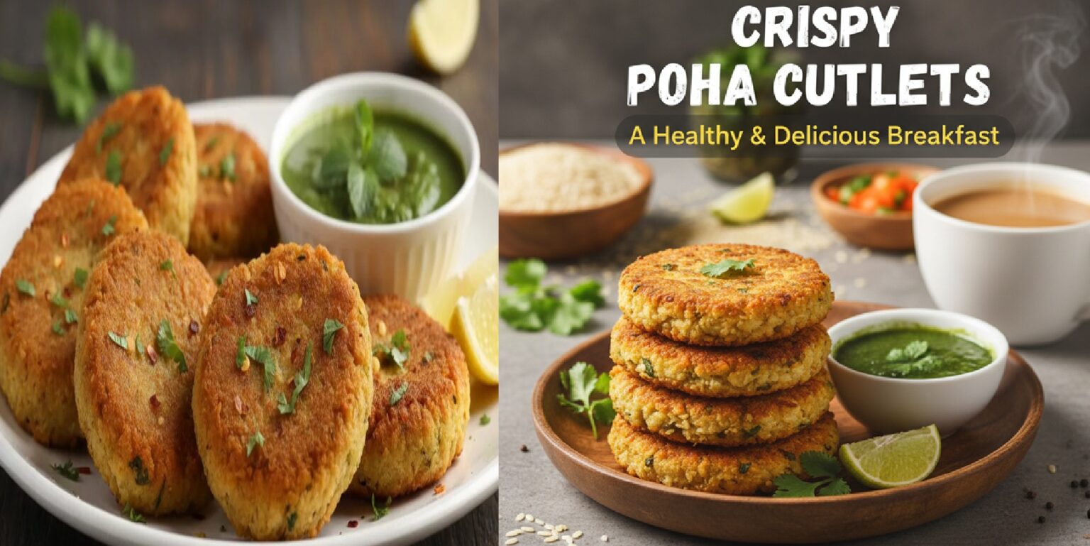 Crispy Poha Cutlets Recipe | A Healthy & Delicious Breakfast to ...