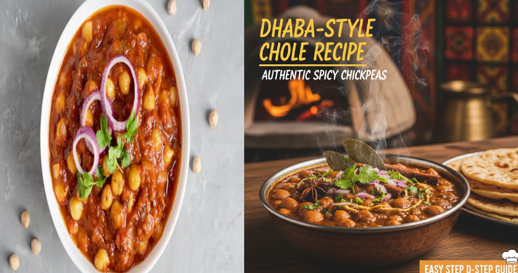Dhaba-Style Chole Recipe: Make Authentic Spicy Chickpeas at Home with ...