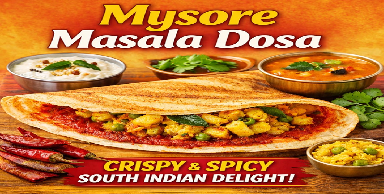 Mysore Masala Dosa Recipe: How to Make the Perfect Crispy South Indian ...